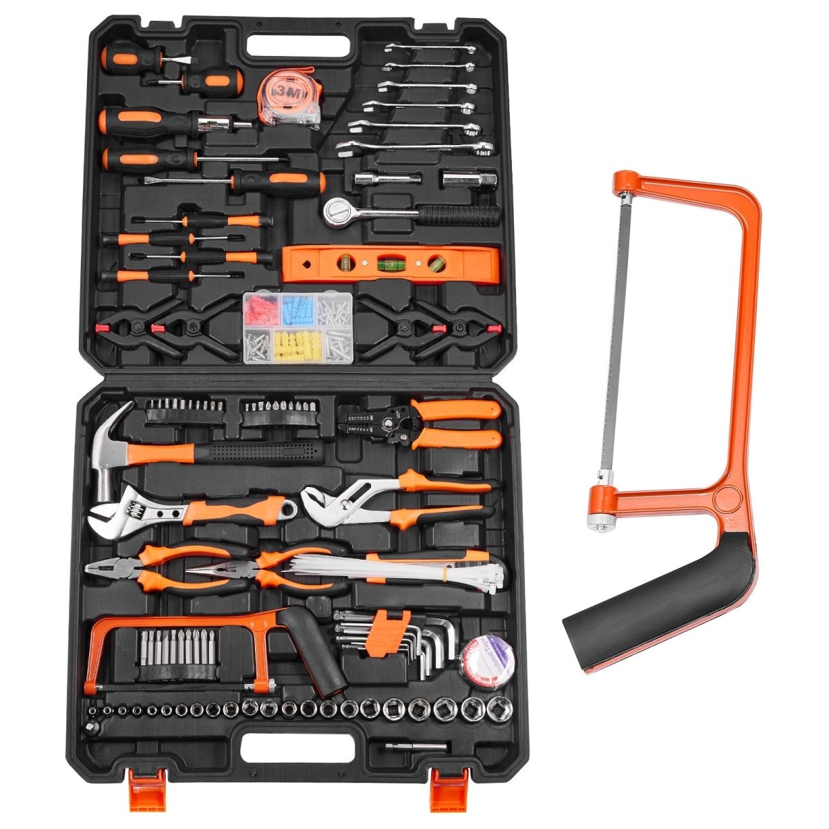 VEVOR Tool Kit 216 Piece General Household Hand Tool Set with Portable ...