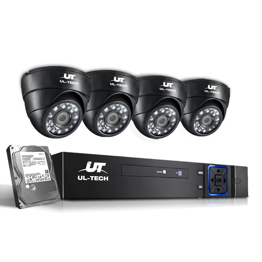 UL-tech CCTV Security System 4CH DVR 4 Cameras 2TB Hard Drive - RnR Galore