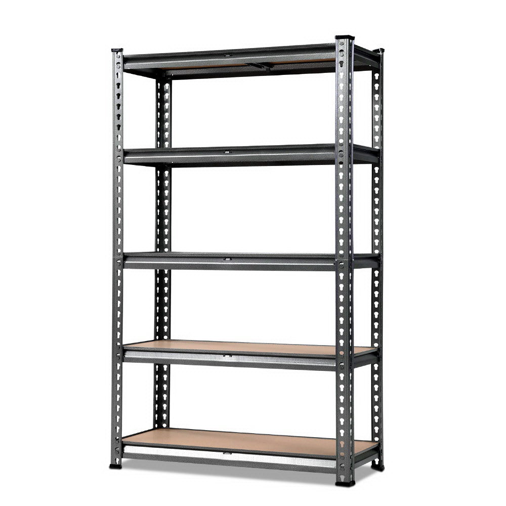 1.8M 5-Shelves Steel Warehouse Racking Garage Storage Rack Grey | RnR ...
